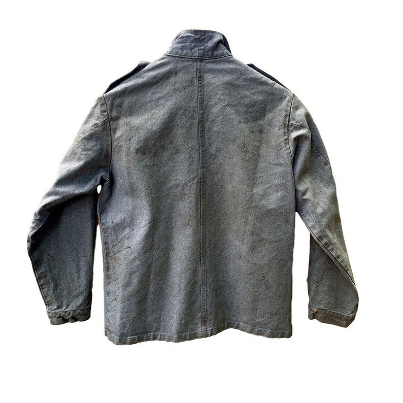 Swedish workwear overshirt/jacket in soft slate green cotton | Etsy