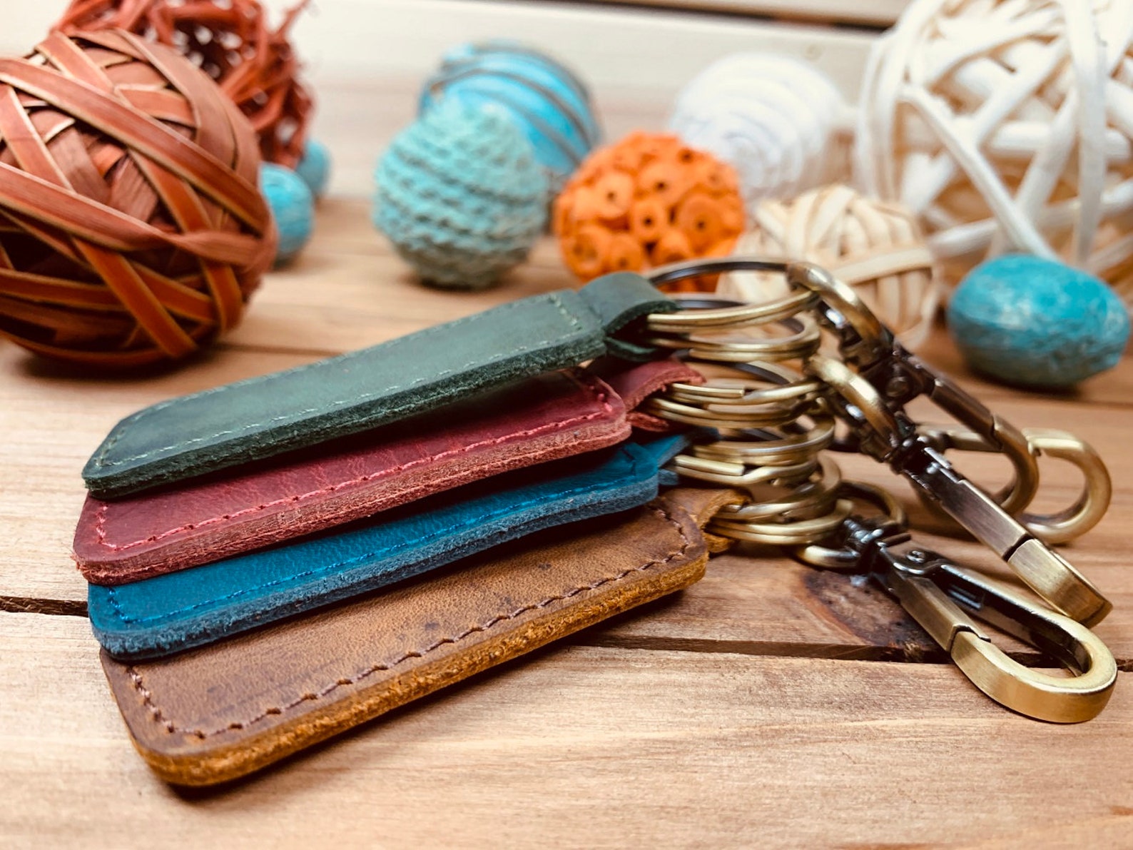 Personalized Leather Keychain Customized Keychaincustom | Etsy