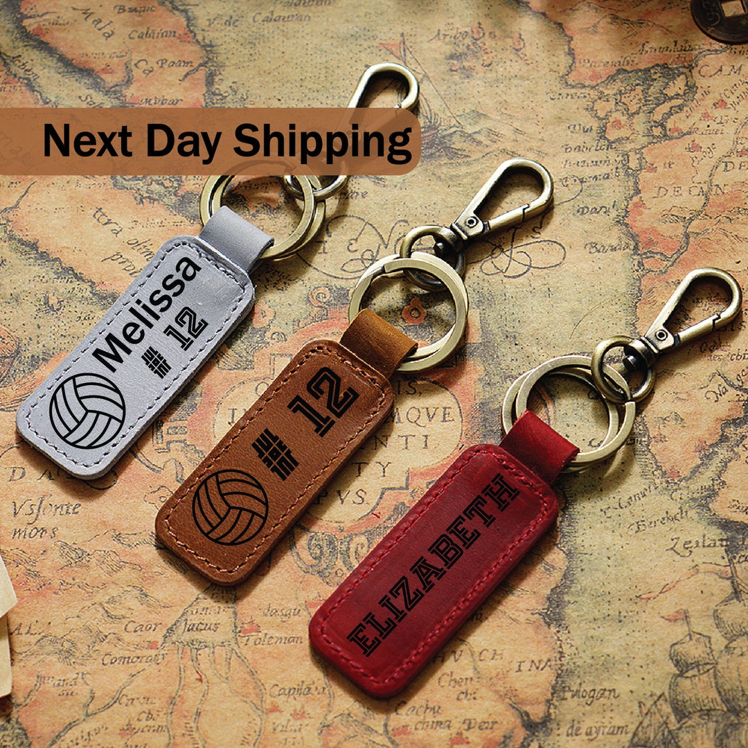VOLLEYBALL Keychain, Volleyball BAG TAG, Volleyball Senior Night Gifts ...