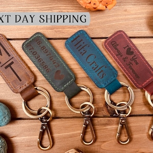 Leather Key Chain - Etsy