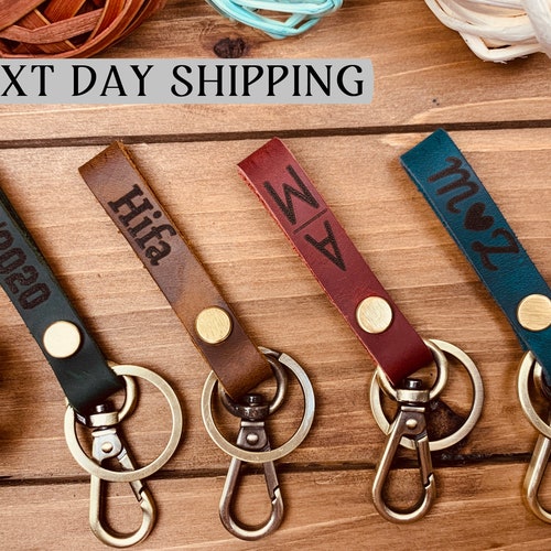 Custom Leather Key Chain Customized Keychaincustom Leather - Etsy