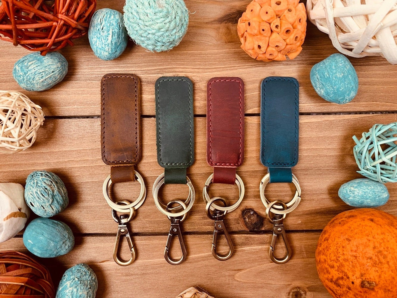 Personalized Leather Keychain Customized Keychaincustom | Etsy