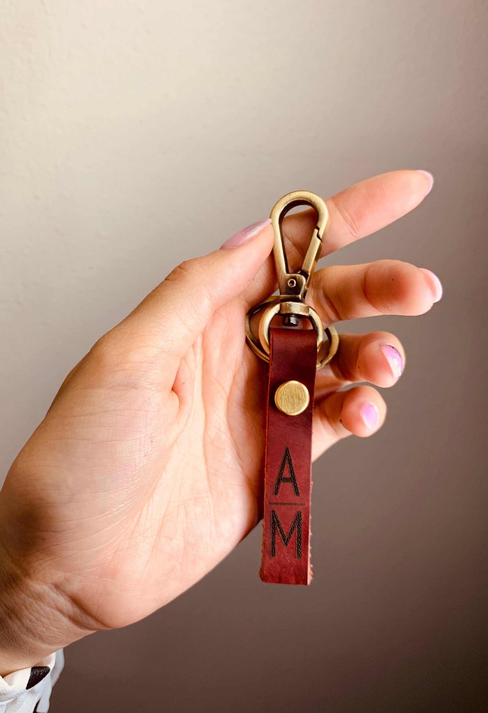 Personalized Leather Keychain Customized Keychaincustom - Etsy
