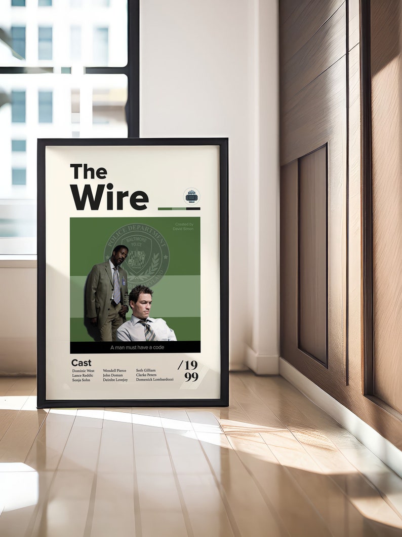 The Wire Poster, Dominic West Retro Wall Art, TV Series Decor, TV Show ...