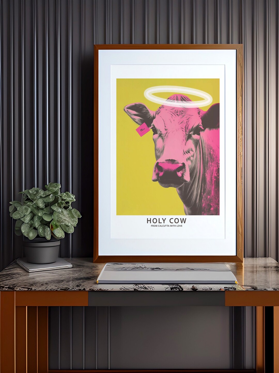 Holy Cow - Bright Pink Pop Art Print, Warhol Inspired Wall Decor, From ...