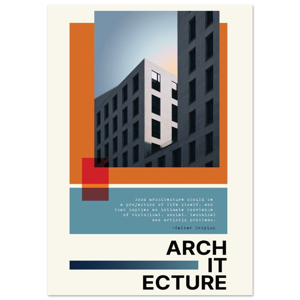 Architecture Poster | Limited Edition Print | Poster Art | Mid Century ...