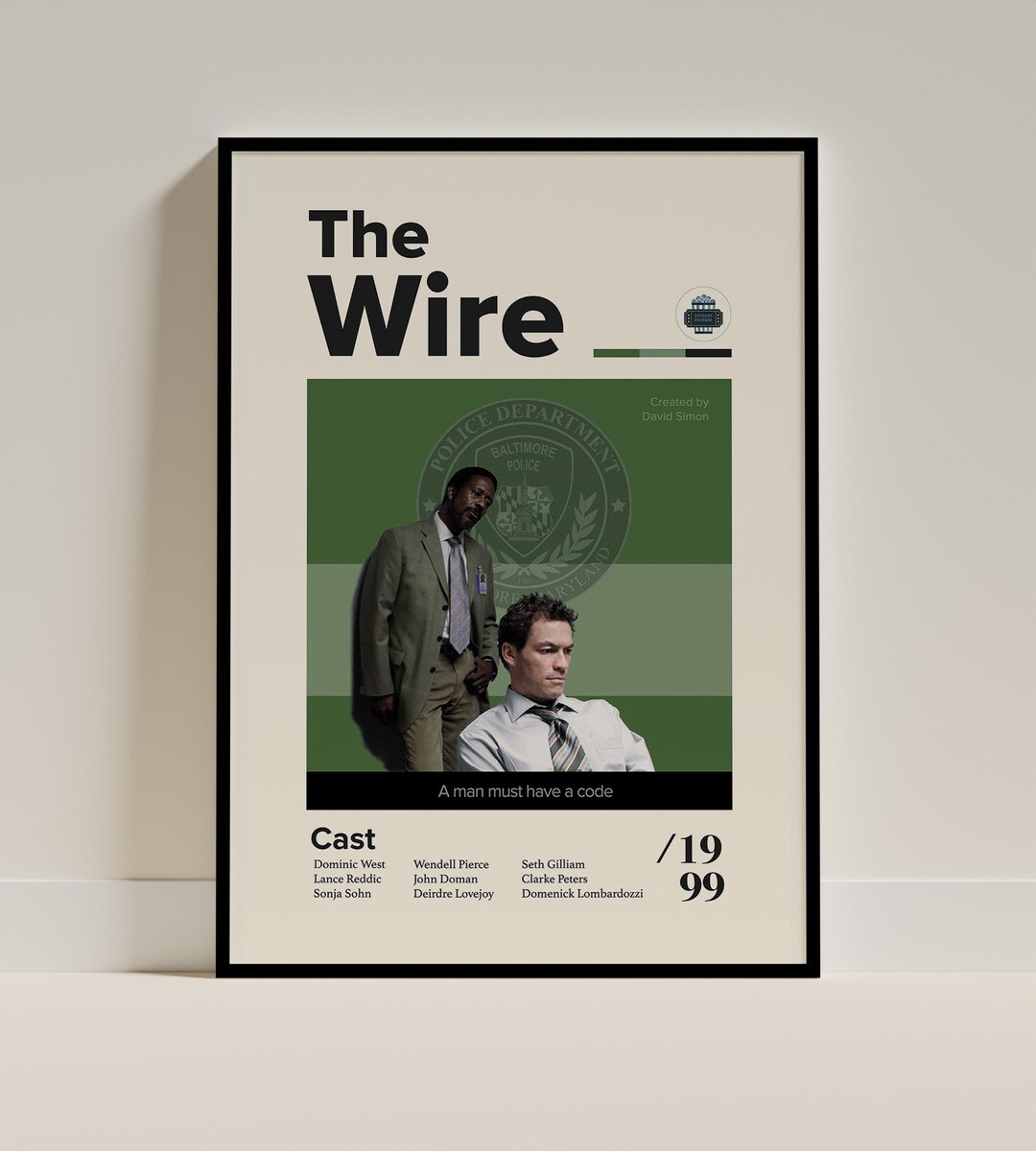 The Wire Poster, Dominic West Retro Wall Art, TV Series Decor, TV Show ...