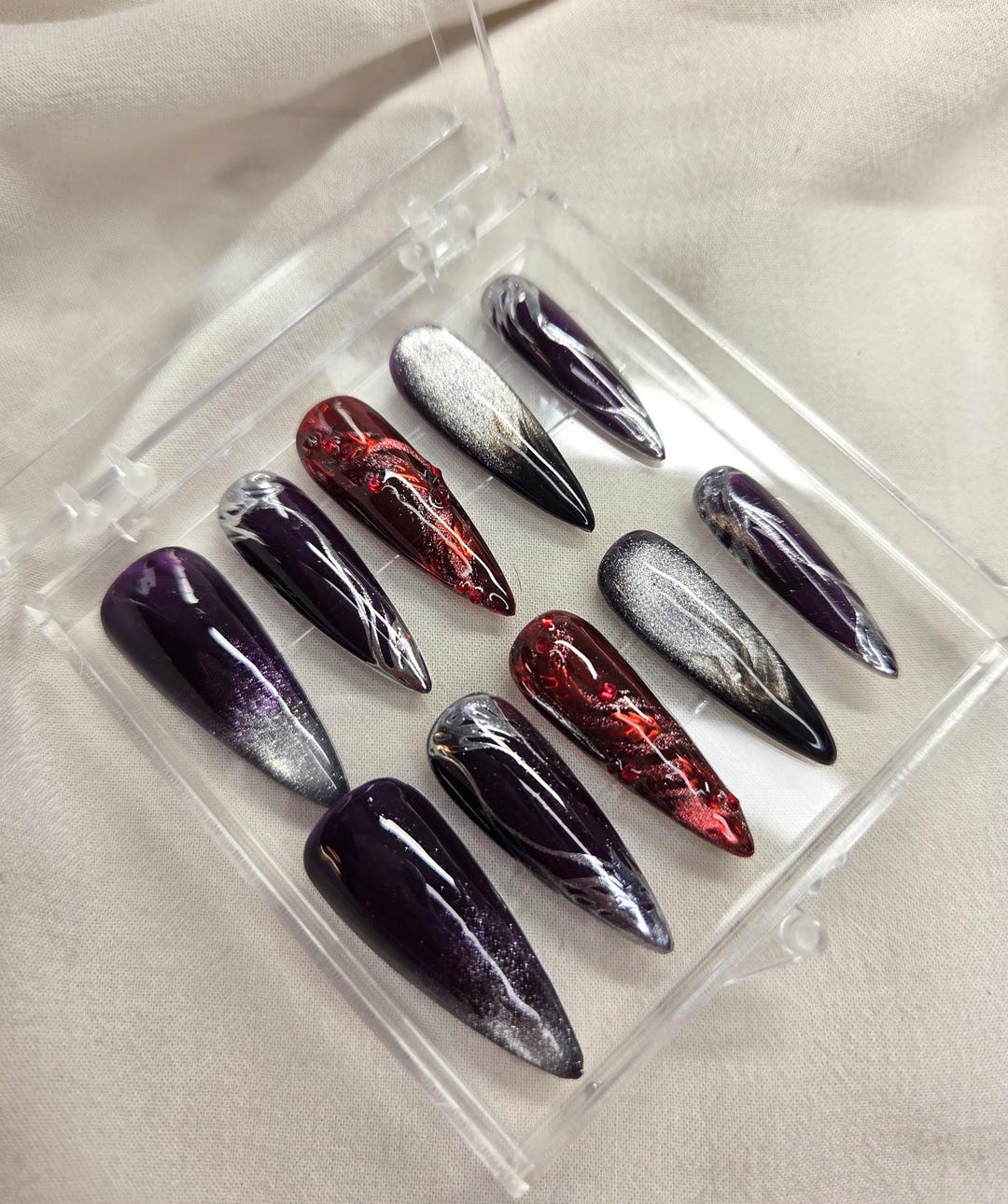 DARK MAGE - Recluse Themed Press on Nails | Elden Ring Nightreign ...