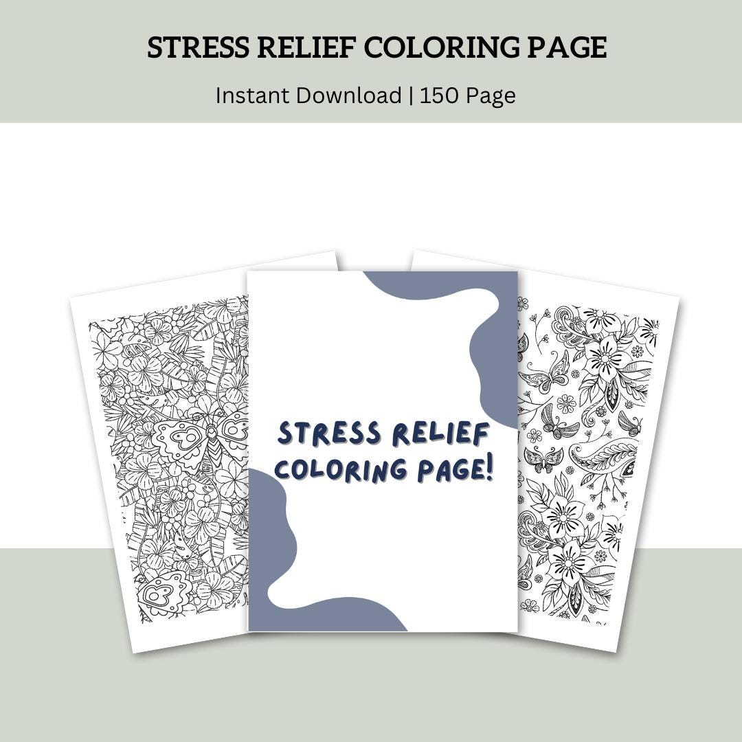 Printable Stress Relief Coloring Page | Calm & Relaxing Anti-stress Art ...