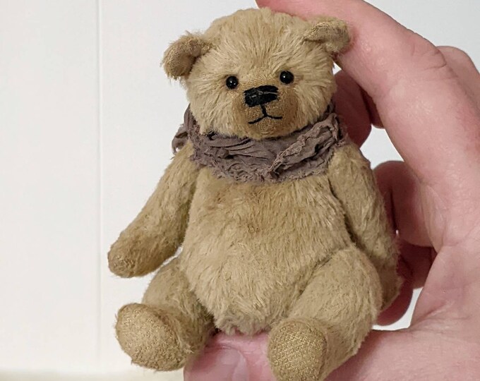 Mini Teddy Bear. Handmade Teddy Bear. Mini Stuffed Toy. Plush Toy. OOAK ...