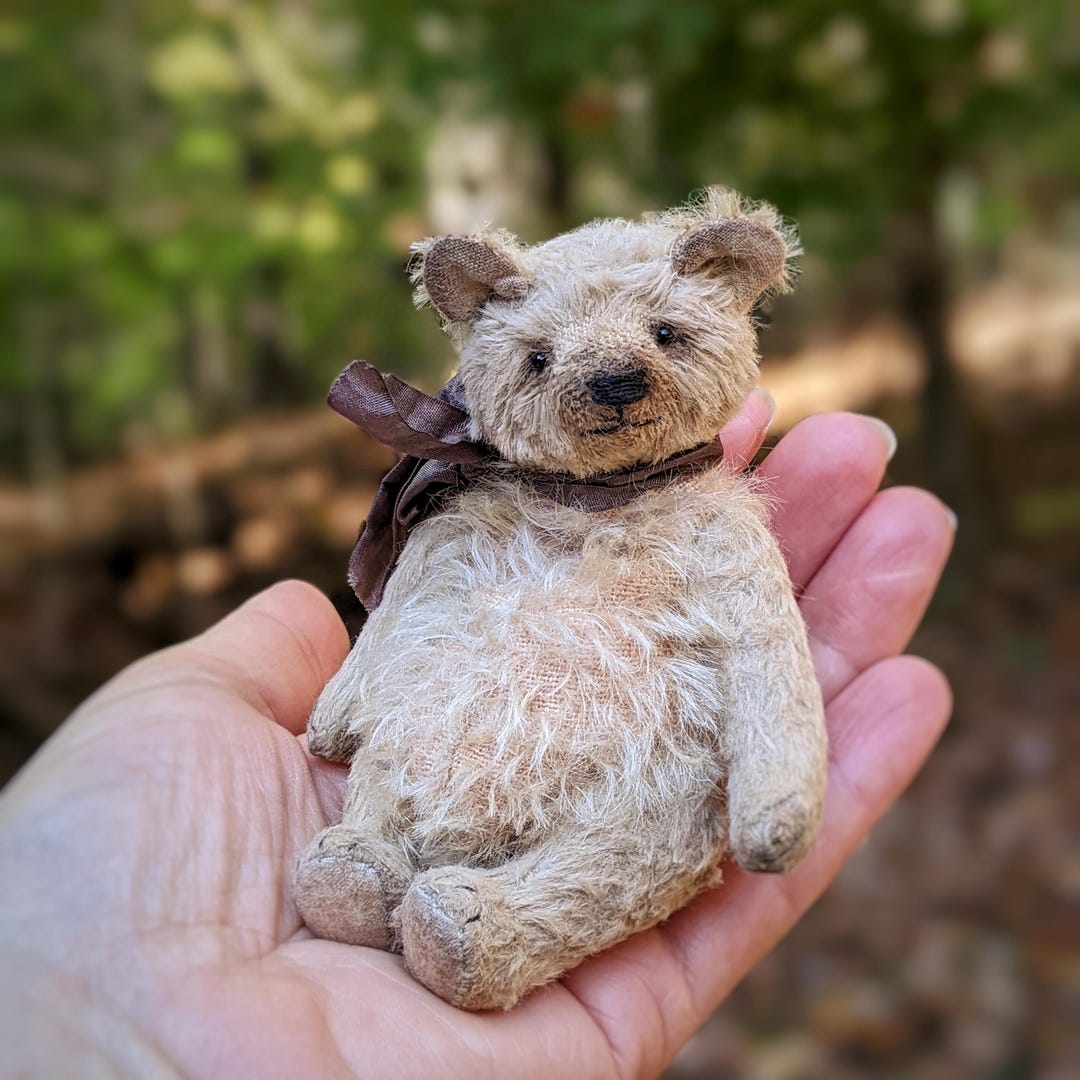 Mini Teddy Bear 4.5. Handmade Teddy Bear. Mini Stuffed Toy. Plush Toy ...