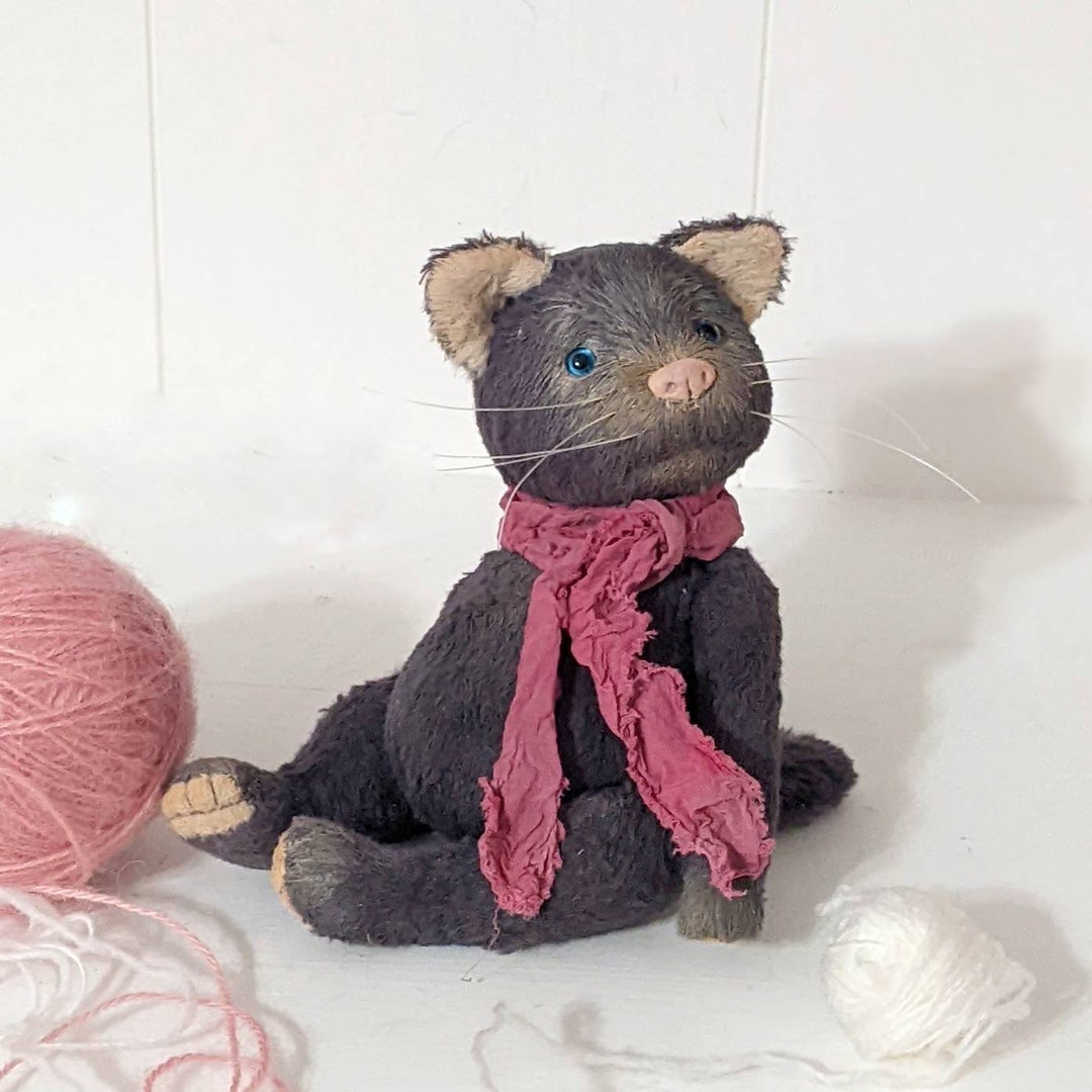 Artist Teddy Cat. Handmade OOAK Cat. Collectible Teddy Cat. Cute ...