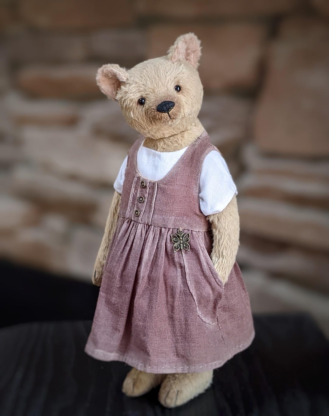 OOAK Teddy Bear 9 In. Handmade Teddy Bear. Collectible Teddy Bear ...