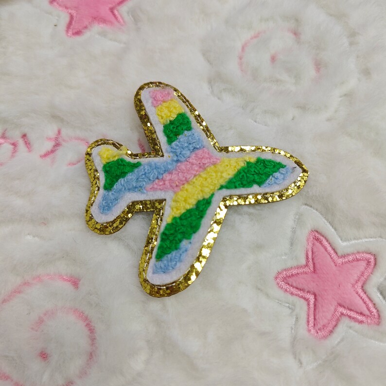 Airplane Plane Patch,star Heart Patch,colorful Rainbow Patch ...