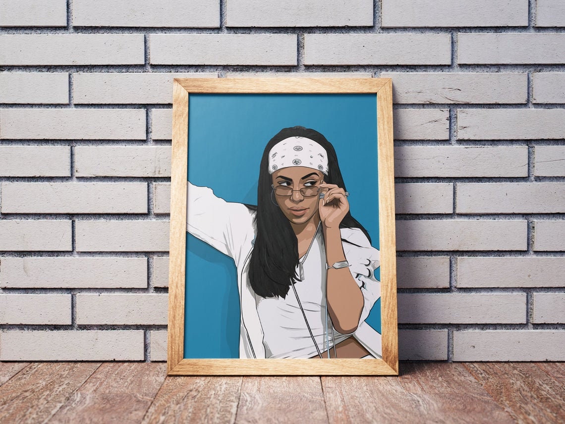 Aaliyah Art Poster Aaliyah Print Music Poster Aaliyah Wall | Etsy