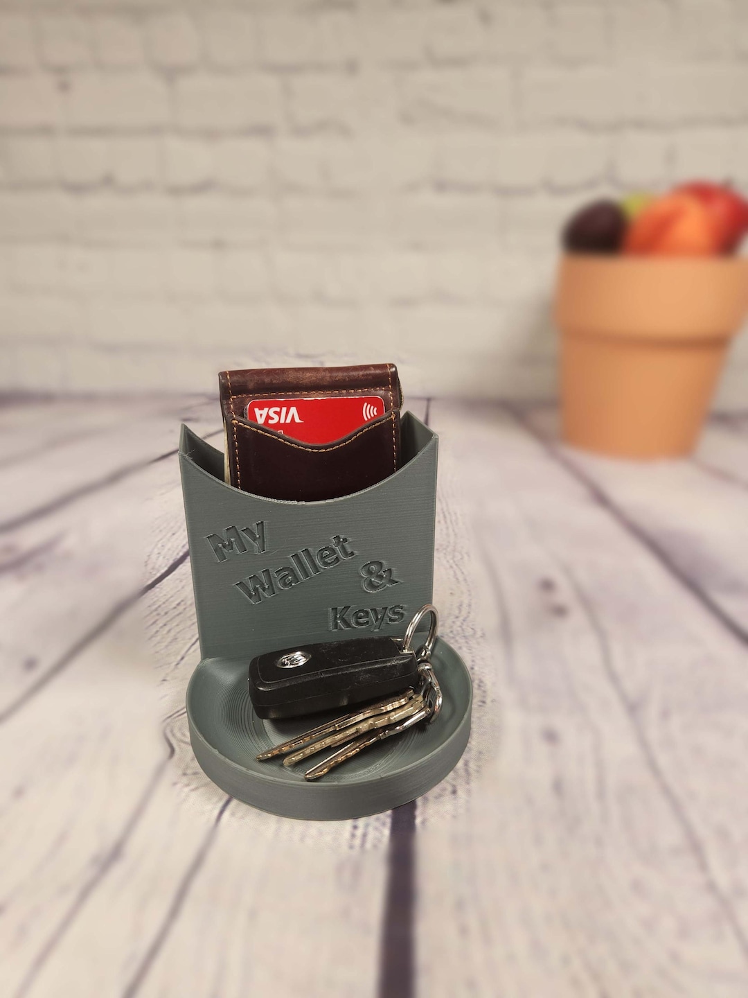 Wallet & Key Holder - Desk Organizer - Customizable - Etsy