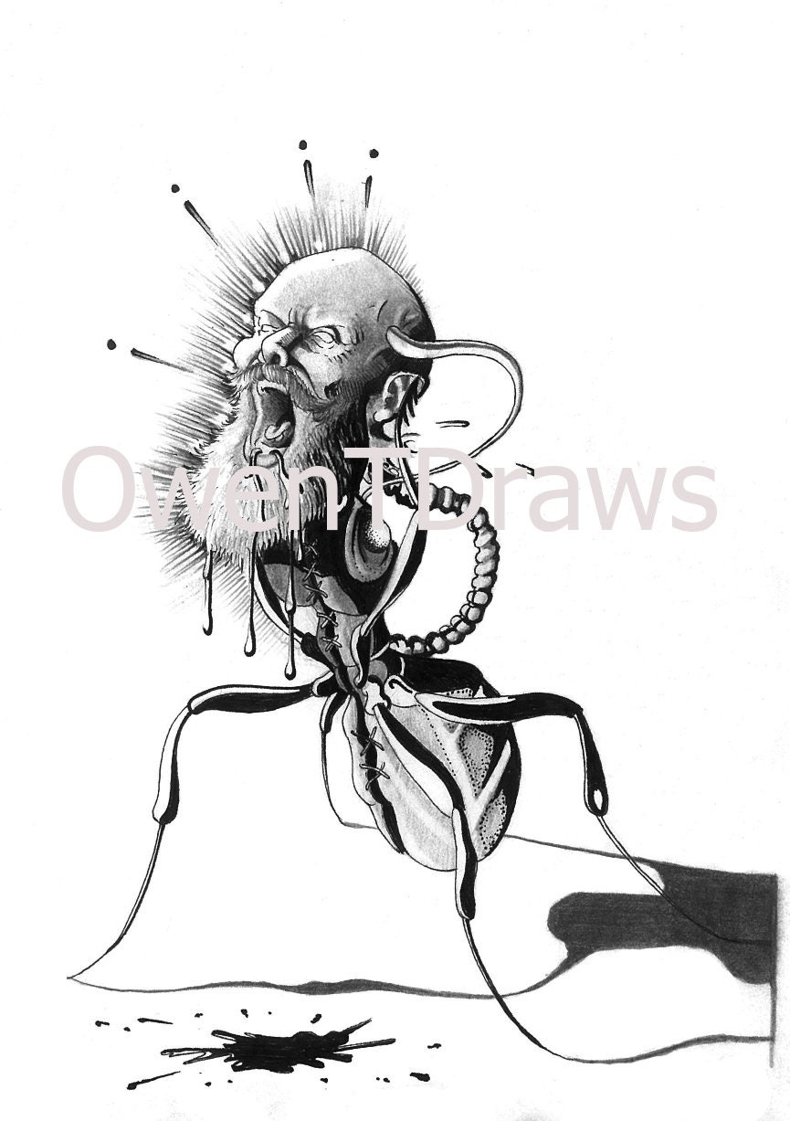 A Digital Print of Original Drawing Ant Uprising - Etsy