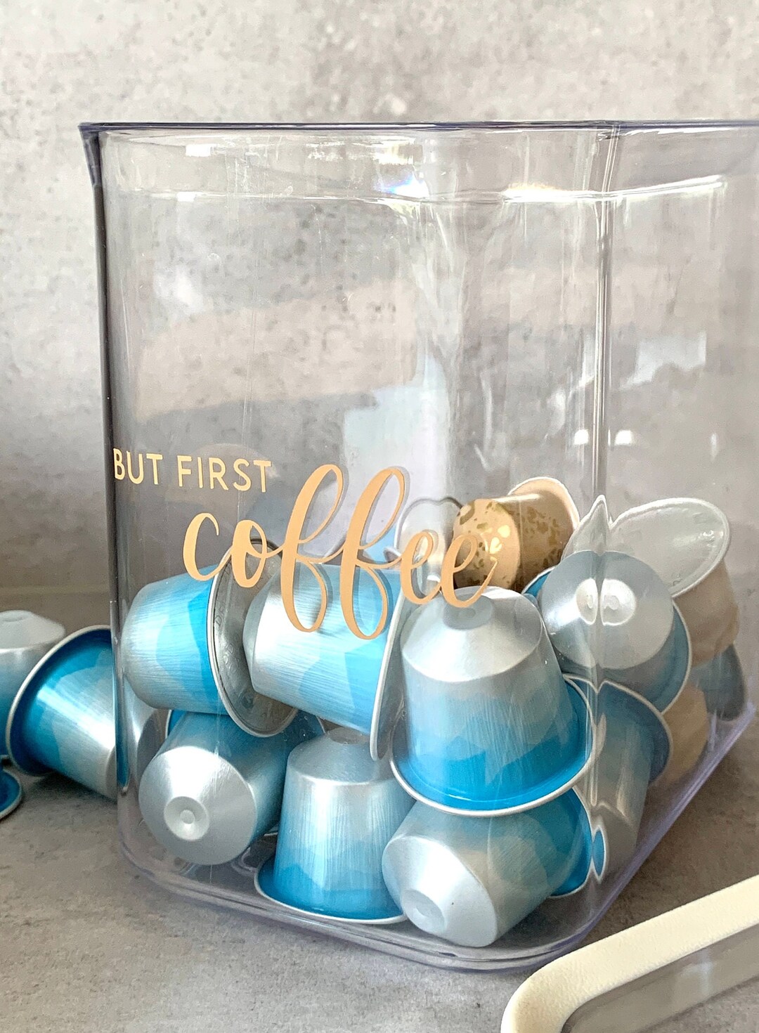 But First Coffee Sticker Label Kitchen Cafe Mylabellove PREMIUM ...
