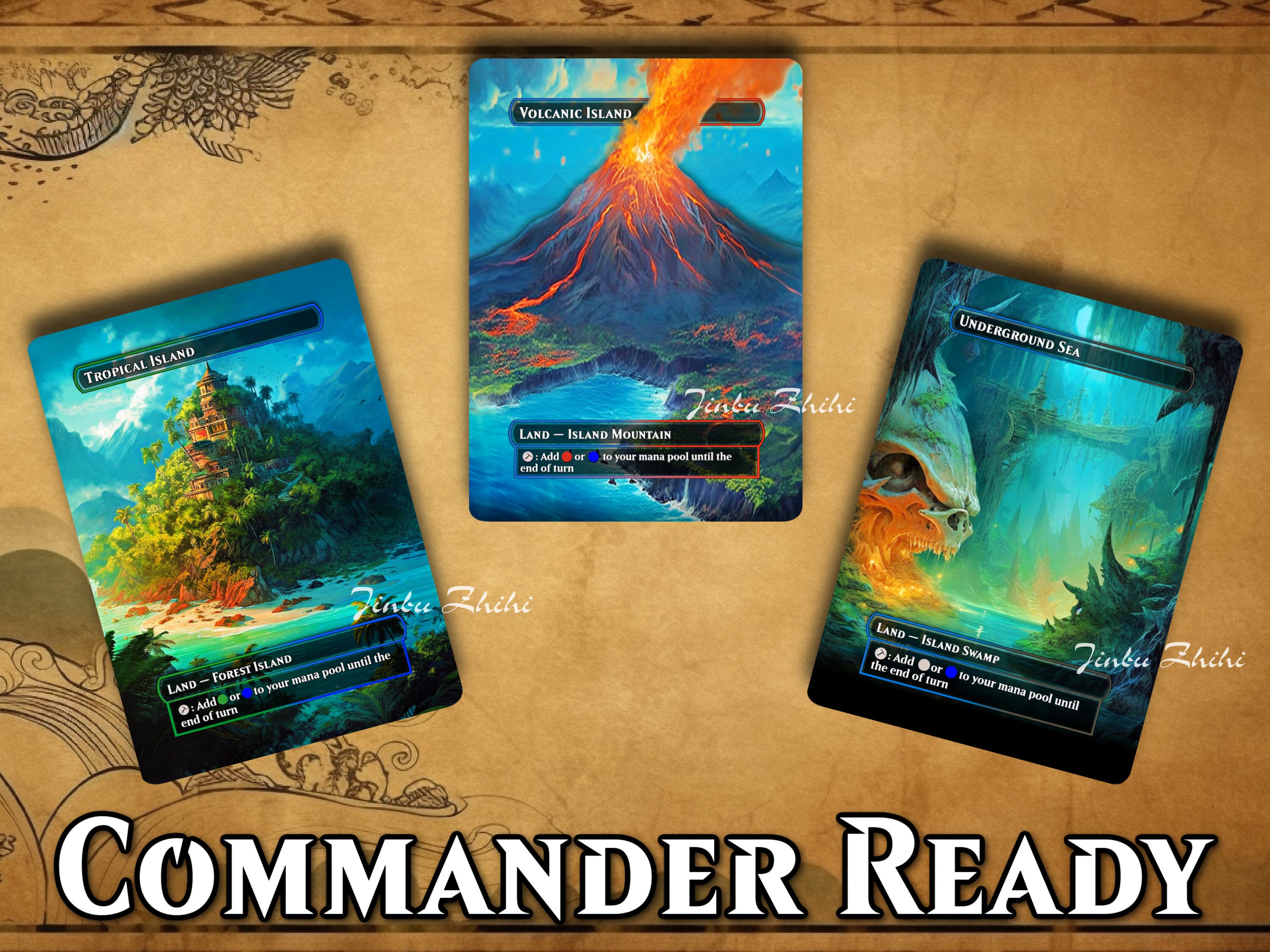 10X Dual Lands Full Art Style Art Commander Friendly MTG Proxy EDH - Etsy