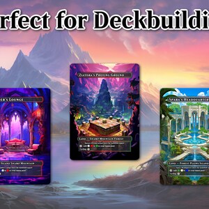 10X Triomes Lands Full Art Set Detailed Fantasy Style Commander ...