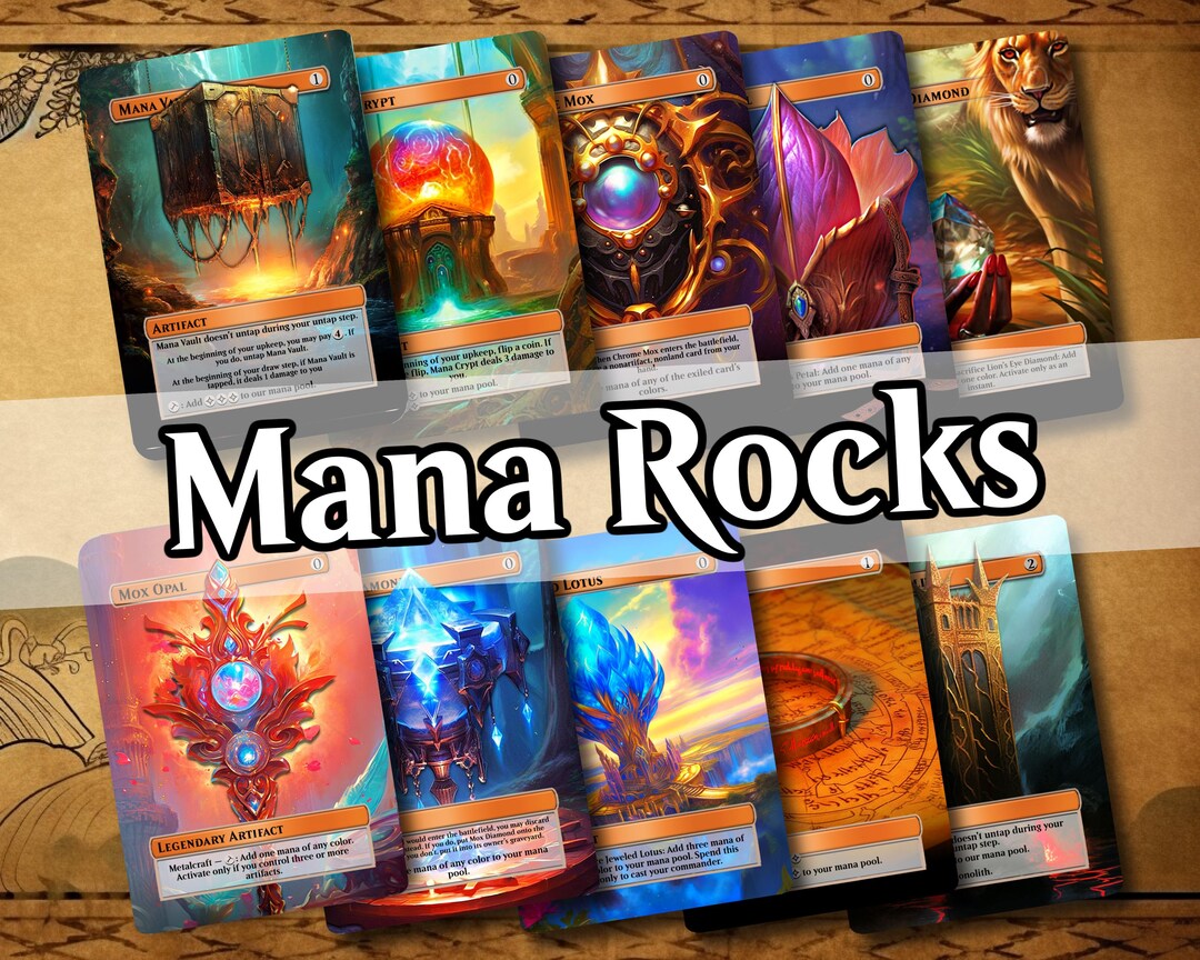 Mana Rocks 10X Full Art Card Pack Artifact Commander Ready Proxy Mtg ...