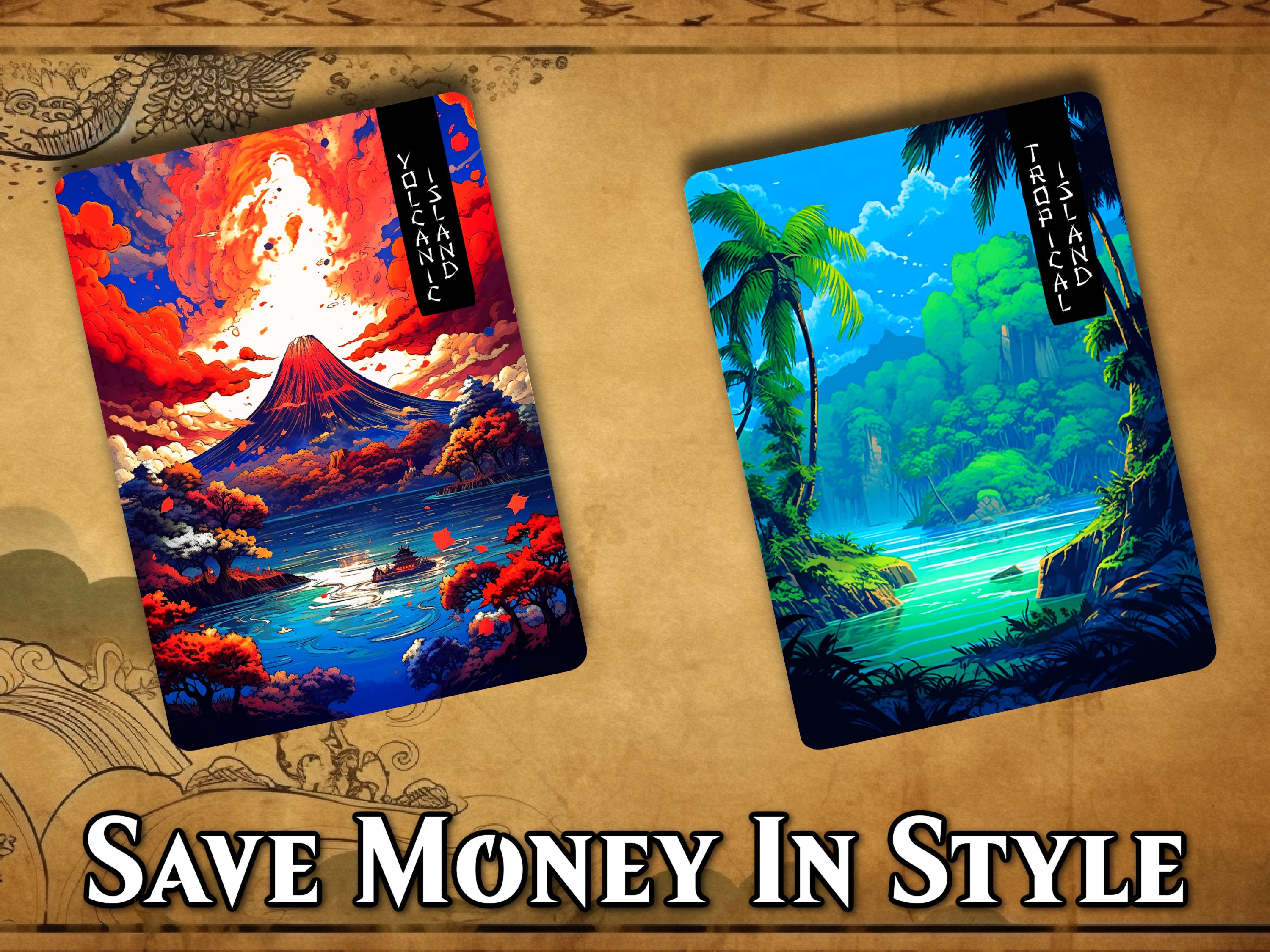 10X Dual Lands Japanese Style Art Set Tokens Commander Friendly MTG ...