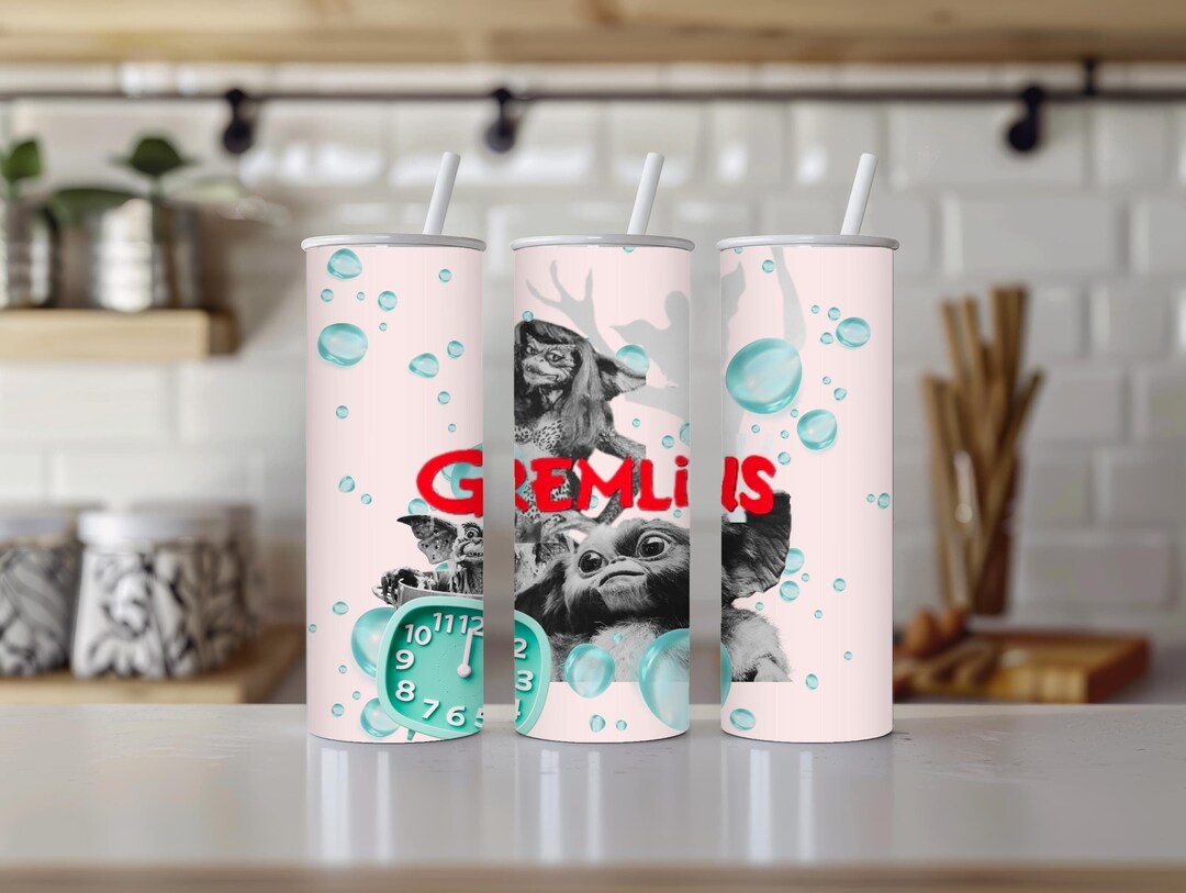 20-oz Skinny Tumbler Sublimation Design - Gremlins Movie Collage ...