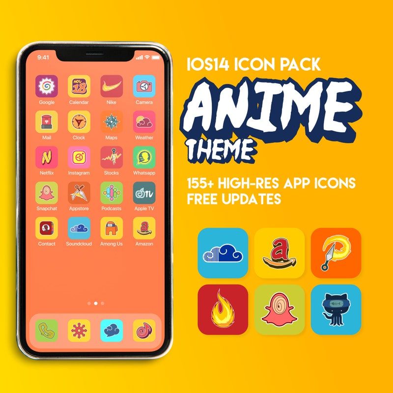 Ios 14 Anime Icons - Etsy