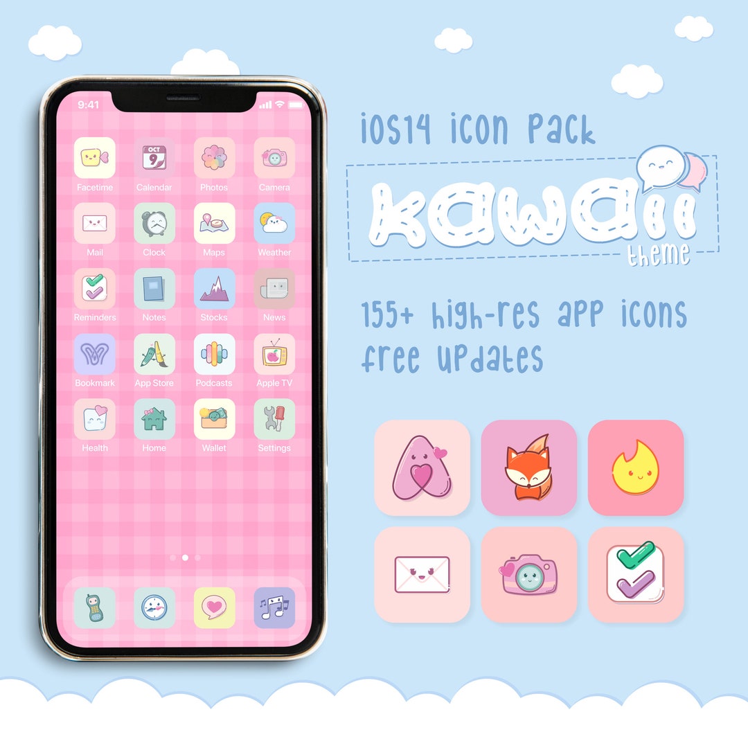 Minimal Icon Pack (kawaii Cute) - (ios18/17/16/15/14) - Etsy