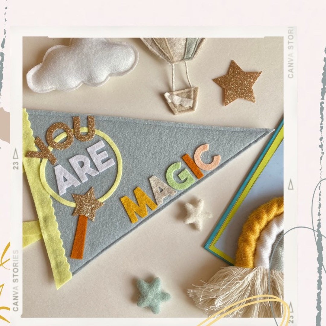 Pennant, Flags, Felt Pennants, Wall Decorations, Playroom Decor, Kids ...