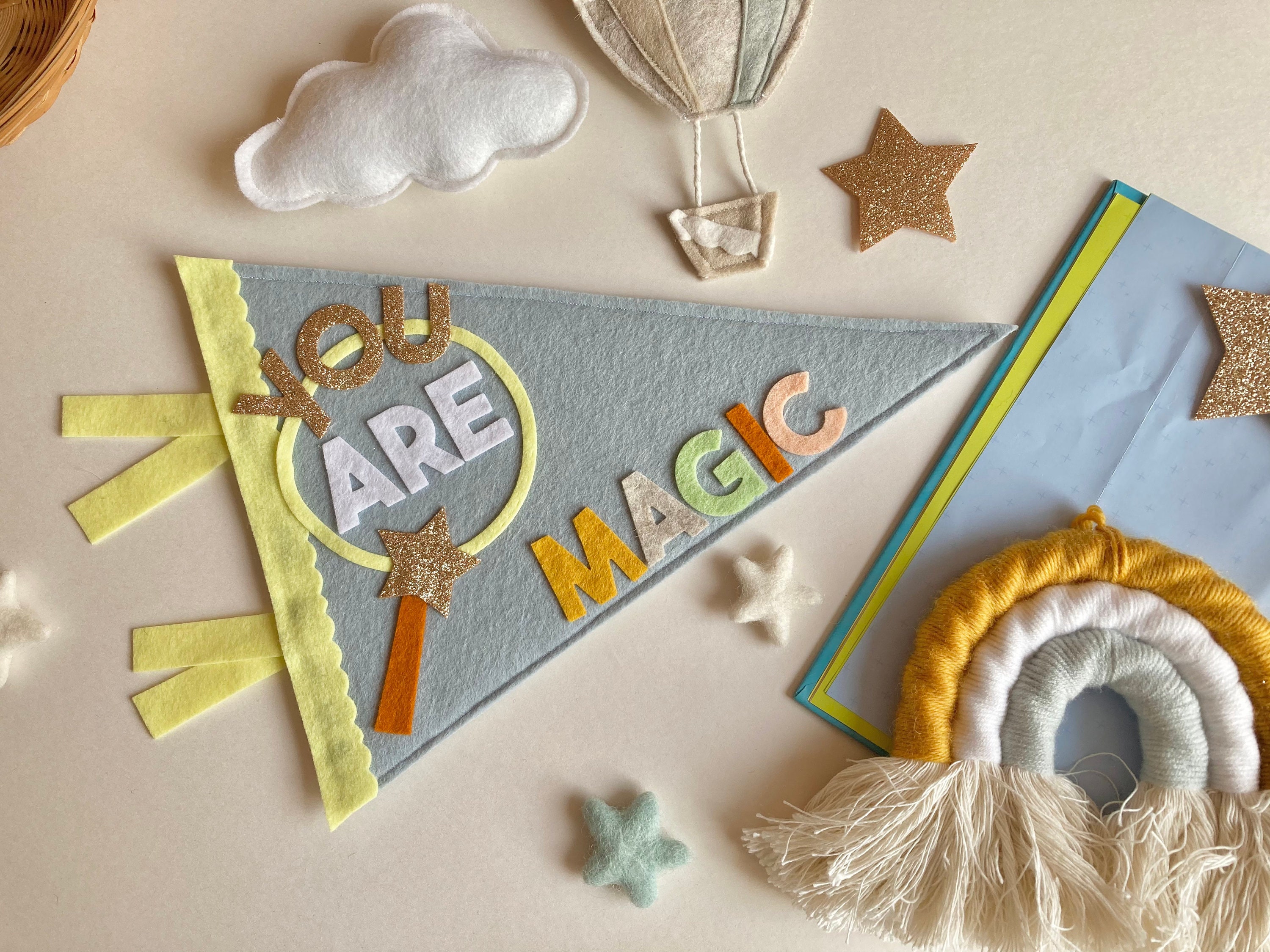 Pennant, Flags, Felt Pennants, Wall Decorations, Playroom Decor, Kids ...