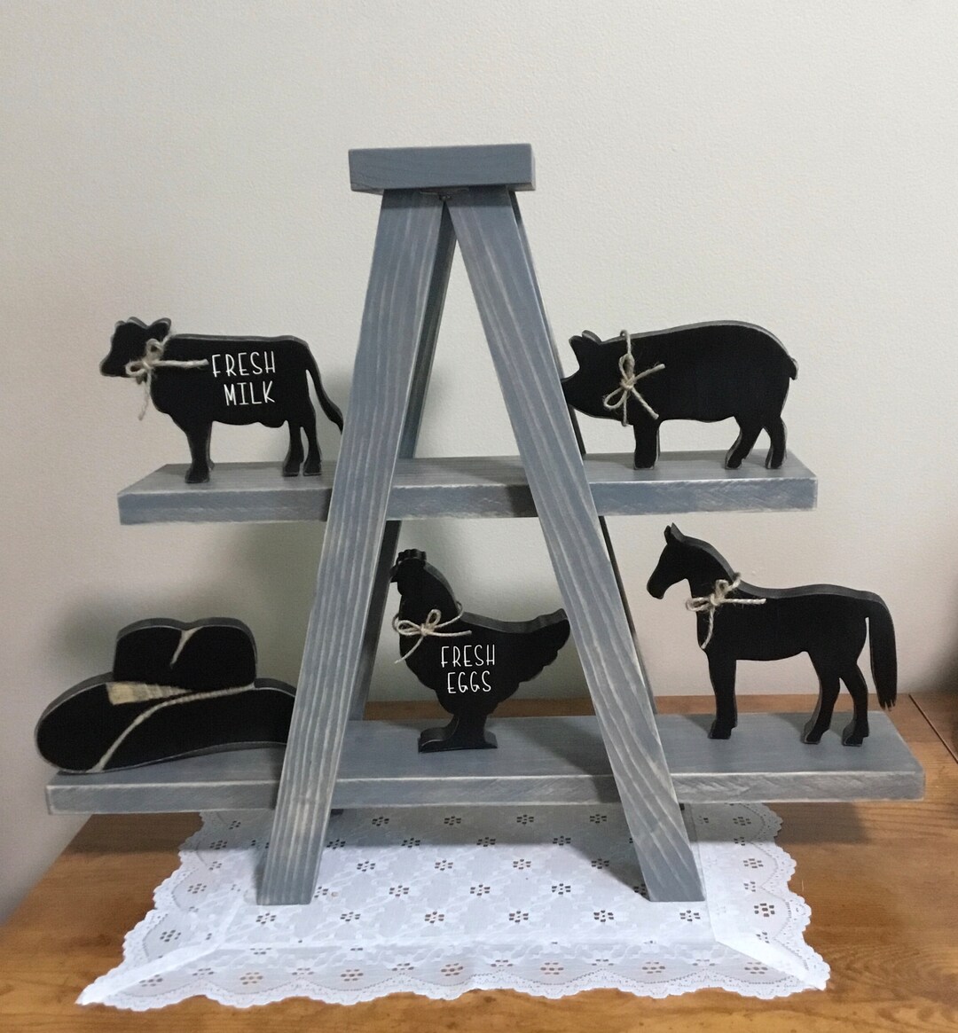 Mini Wood Ladder Shelf Tiered Tray Foldable - Etsy