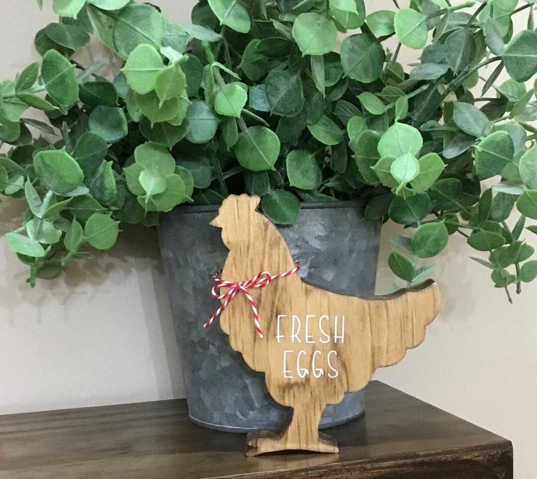 Mini Wood Chicken Tiered Tray - Etsy