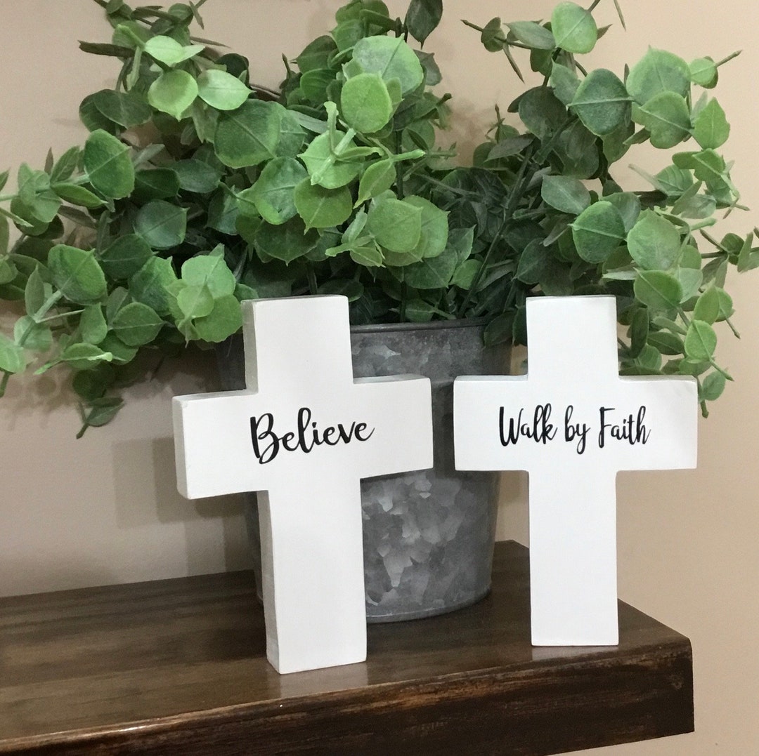 Mini Wood Cross Tiered Tray - Etsy