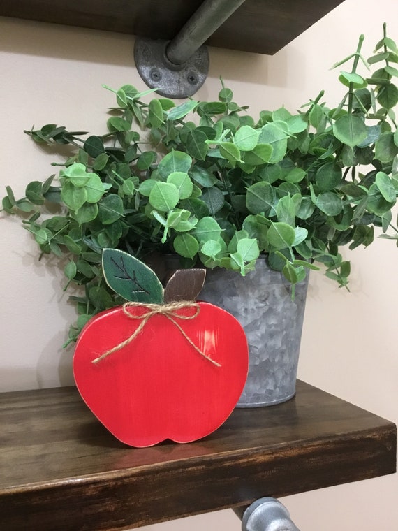 Wood Apple Tiered Tray | Etsy