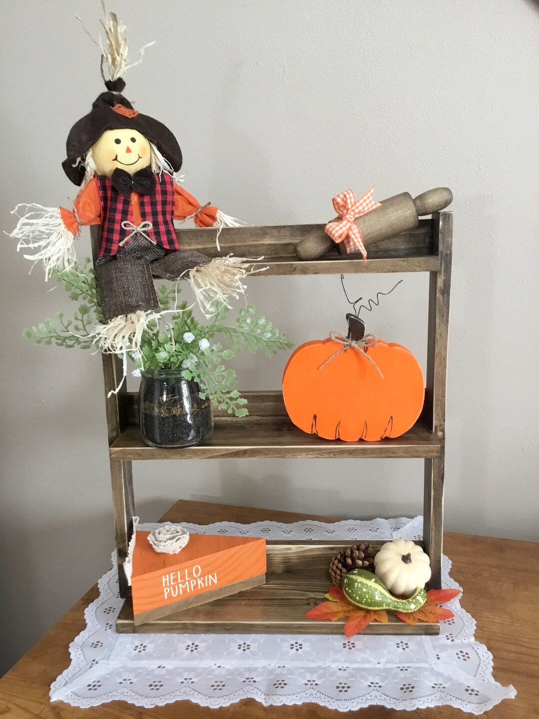 Three Tiered Display Shelf Standing or Hanging - Etsy