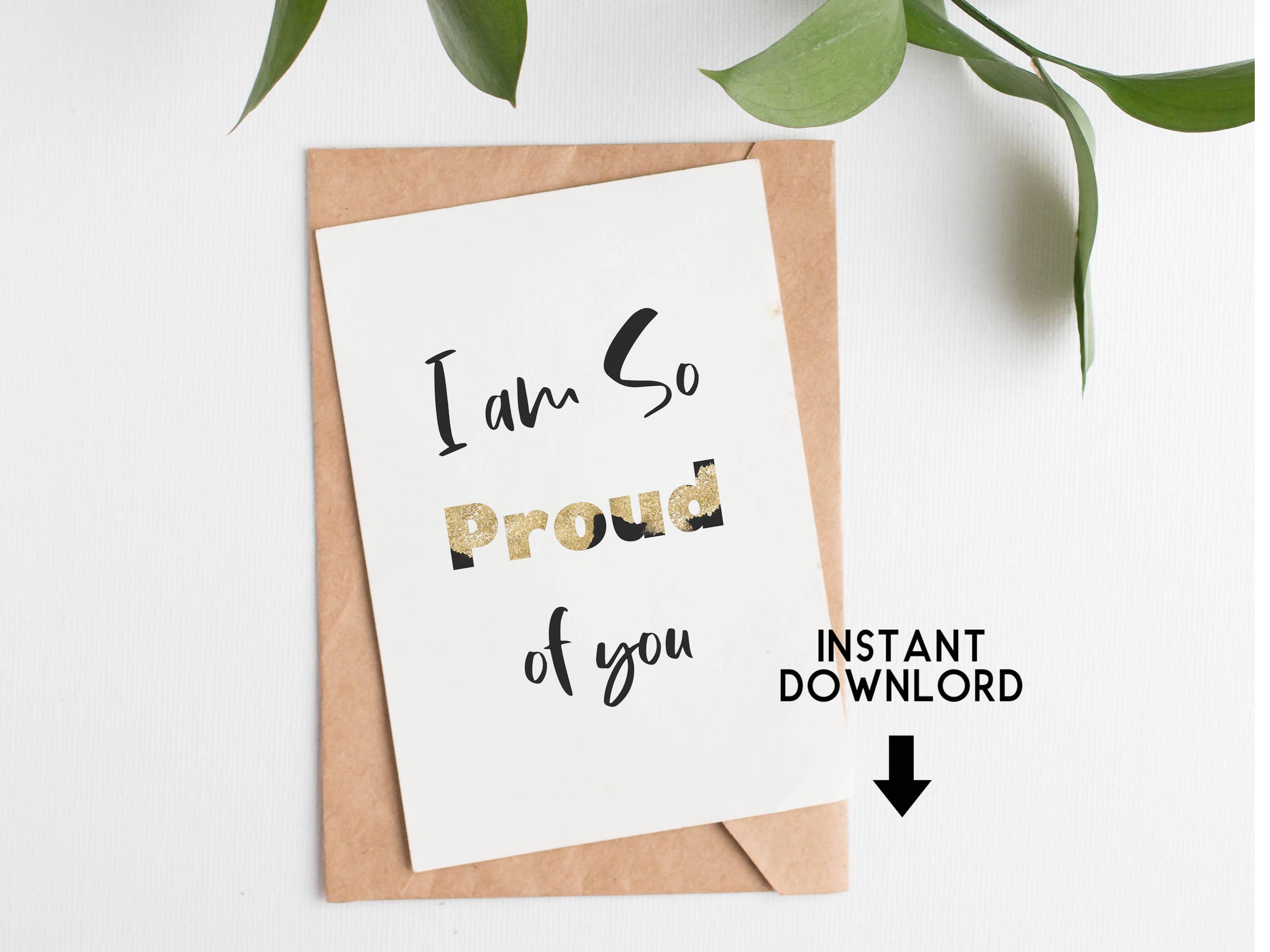 Proud of you card Printable Card Class of 2020 | Etsy