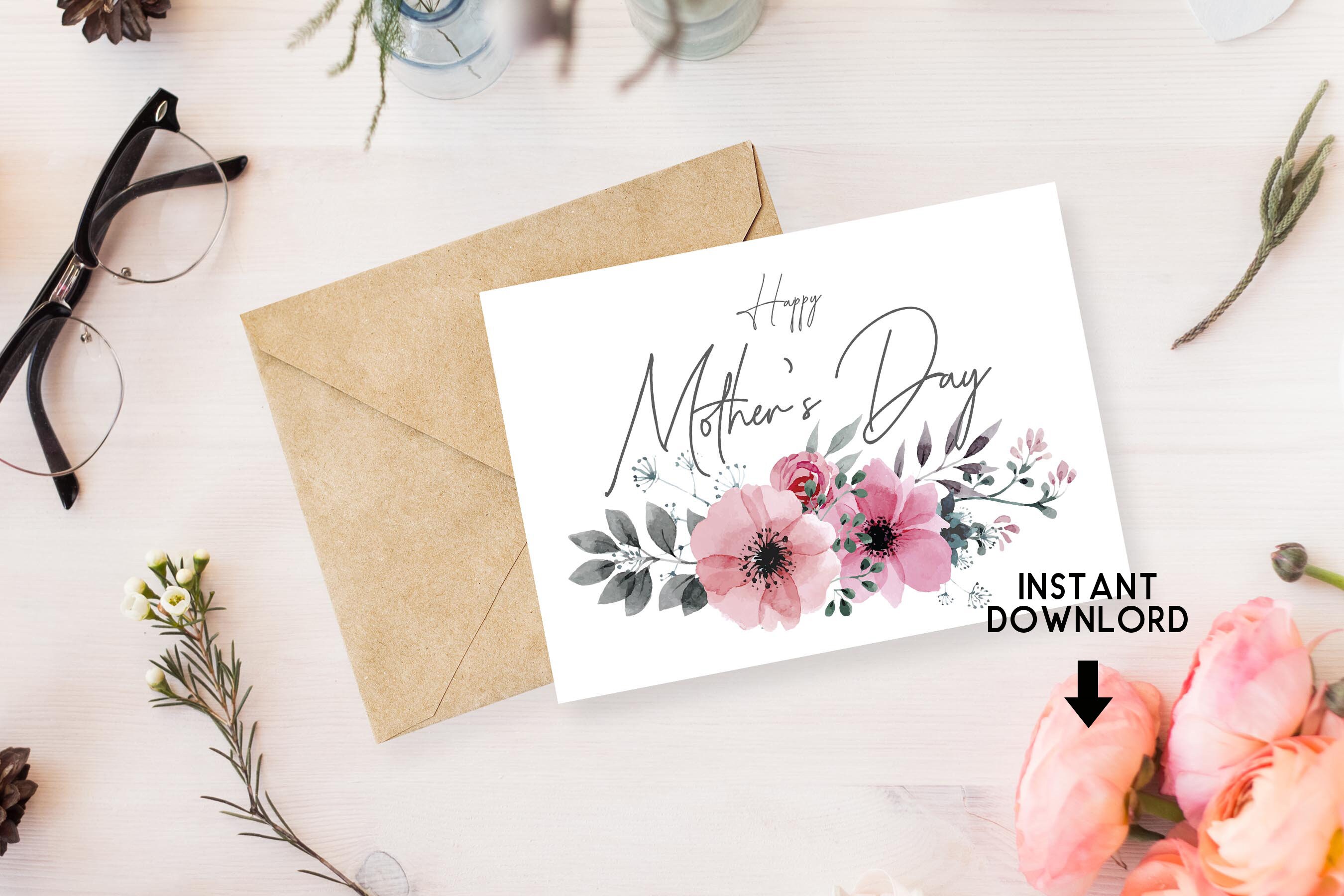 Printable Mother's Day Card Mother's Day Greeting - Etsy