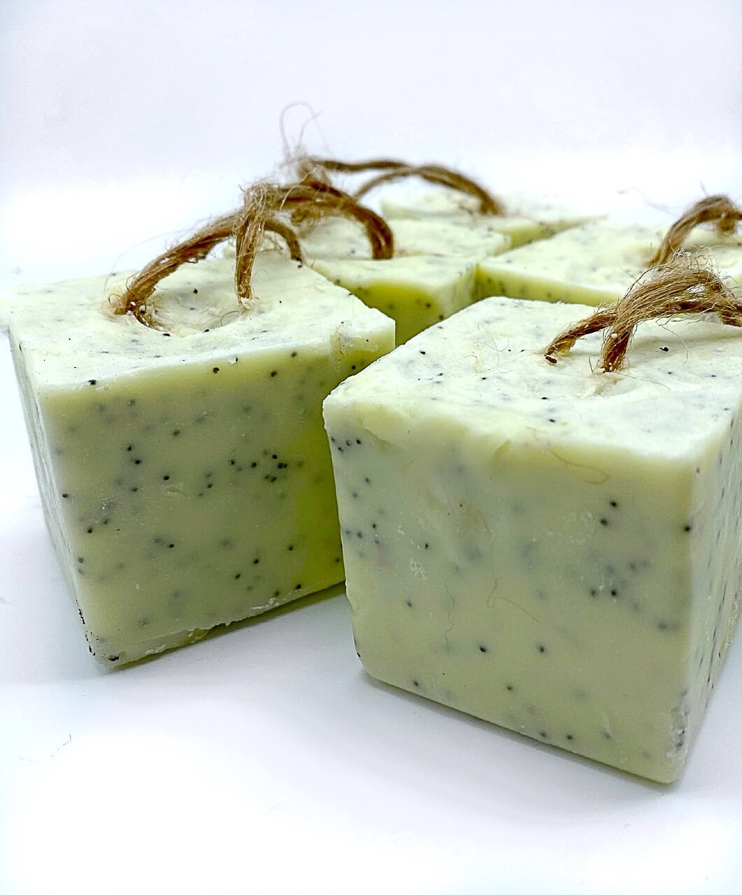 Sugar SCRUB Soap on a ROPE. Crisp Cotton Scent It's a - Etsy