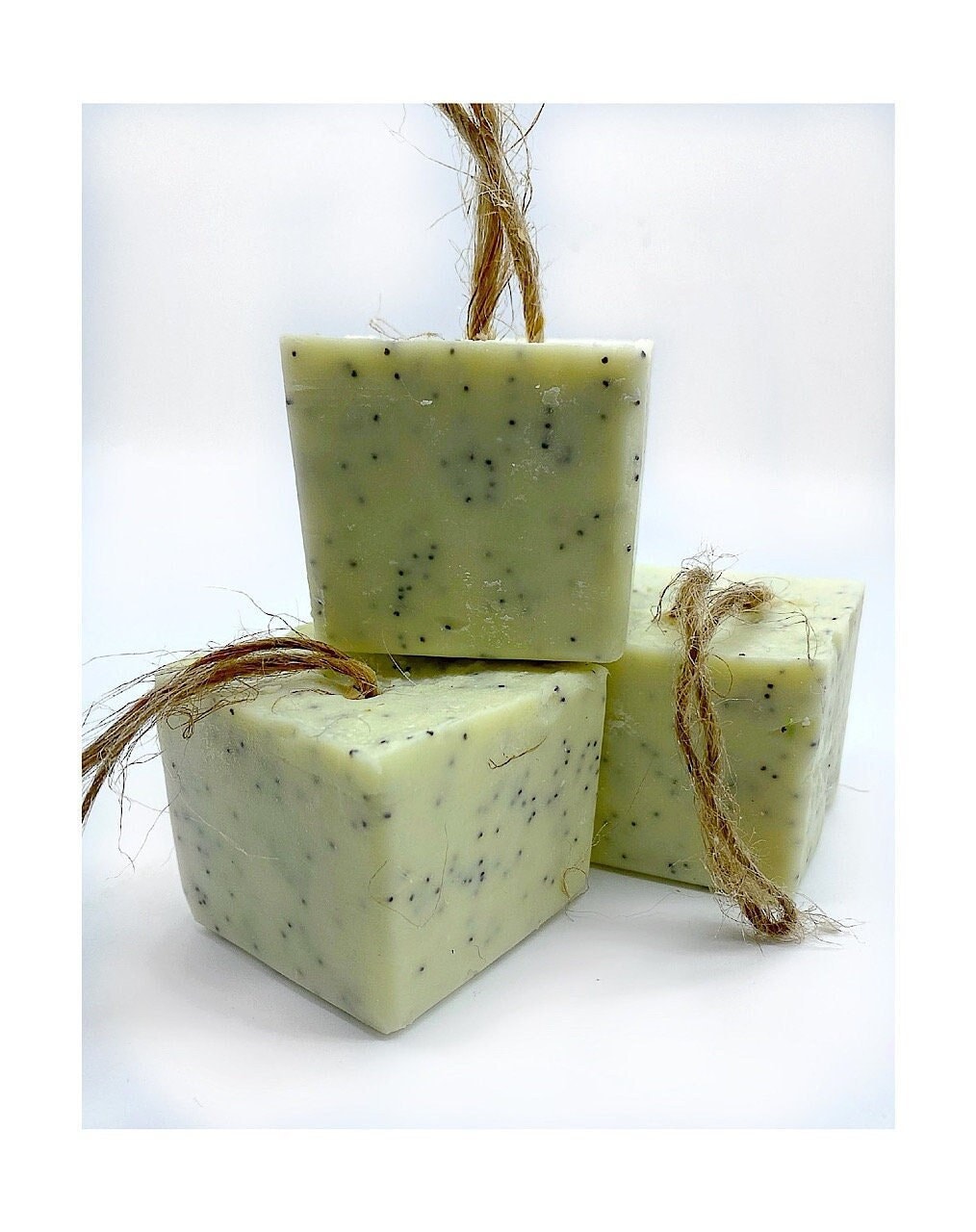 Sugar SCRUB Soap on a ROPE. Crisp Cotton Scent- It's a Blend of Blood ...