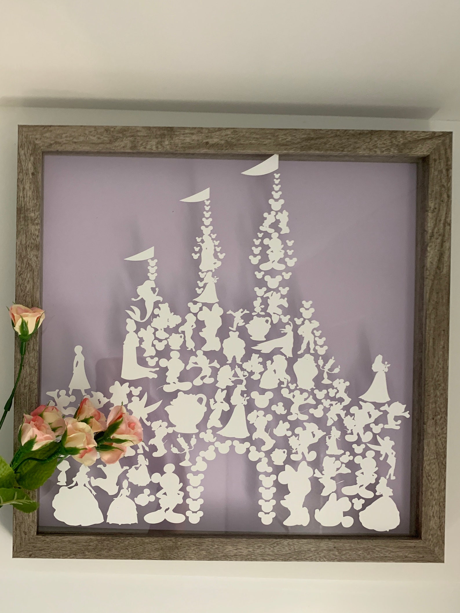 Shadow Box Disney Castle Characters - Etsy