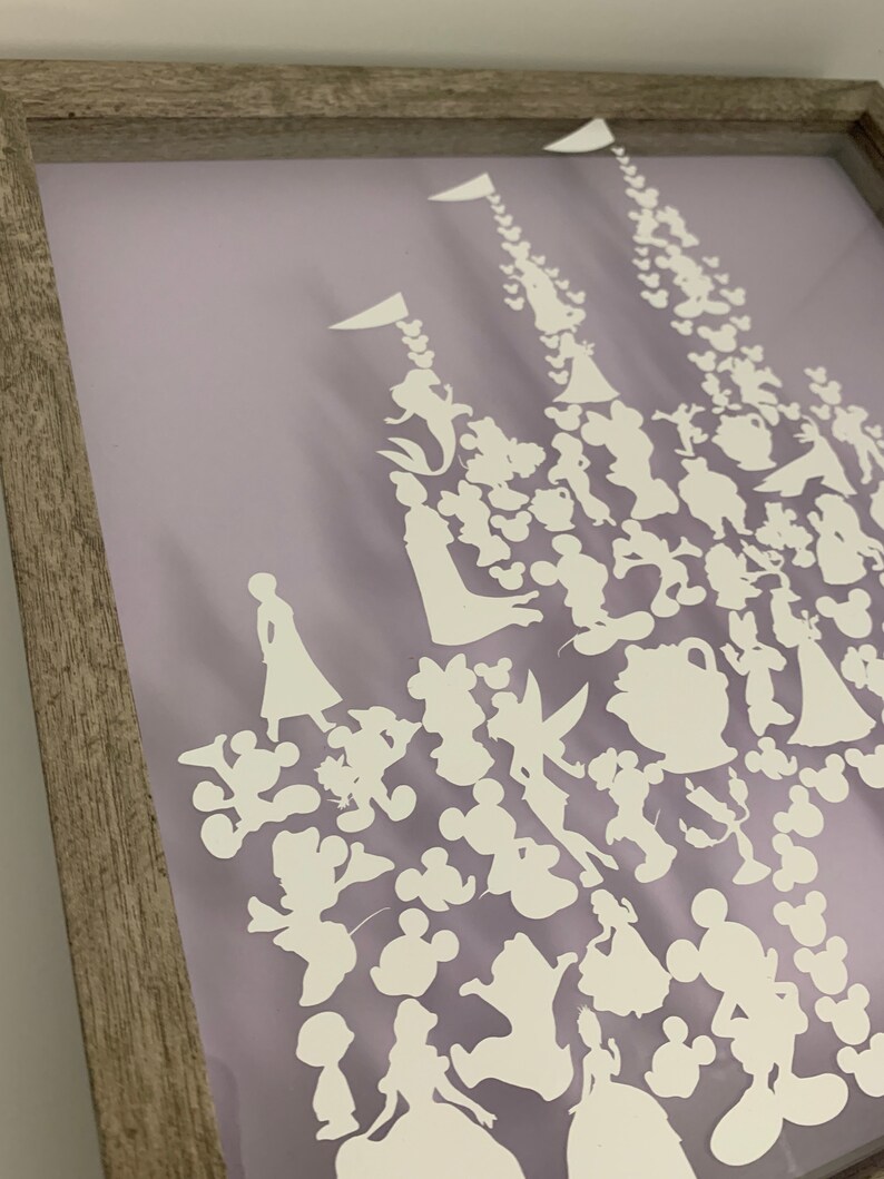 Shadow Box Disney Castle Characters - Etsy