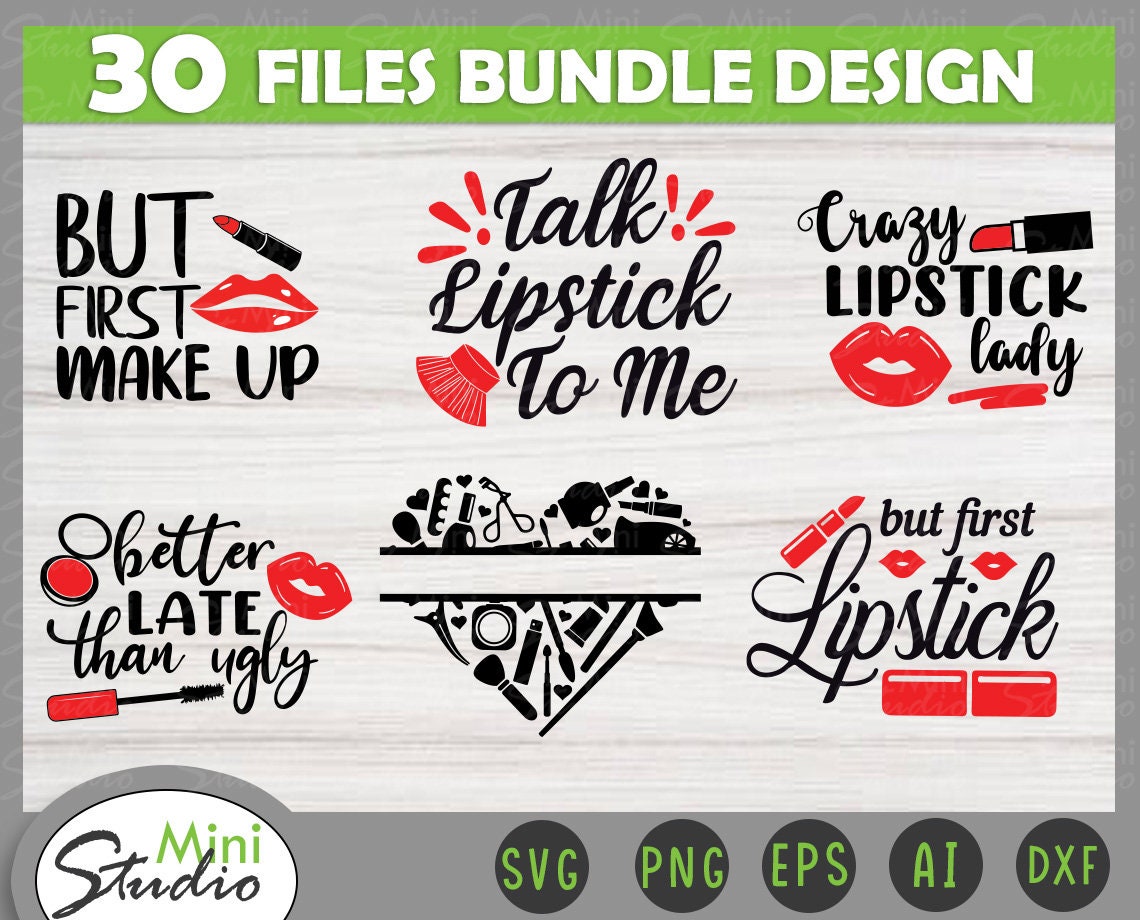 Makeup Svg Bundle Beauty Svg Cosmetics SvgMascara Svg Lips | Etsy