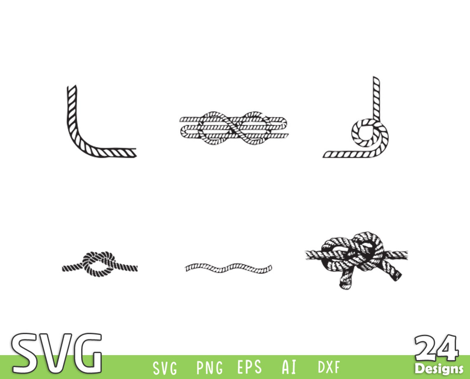 Rope SVG BundleRope ClipartLasso svgRope DXFRope KnotRope | Etsy