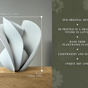 Abstract Art Flower Vase Modern Sculptural Vase Unique Centerpiece for ...