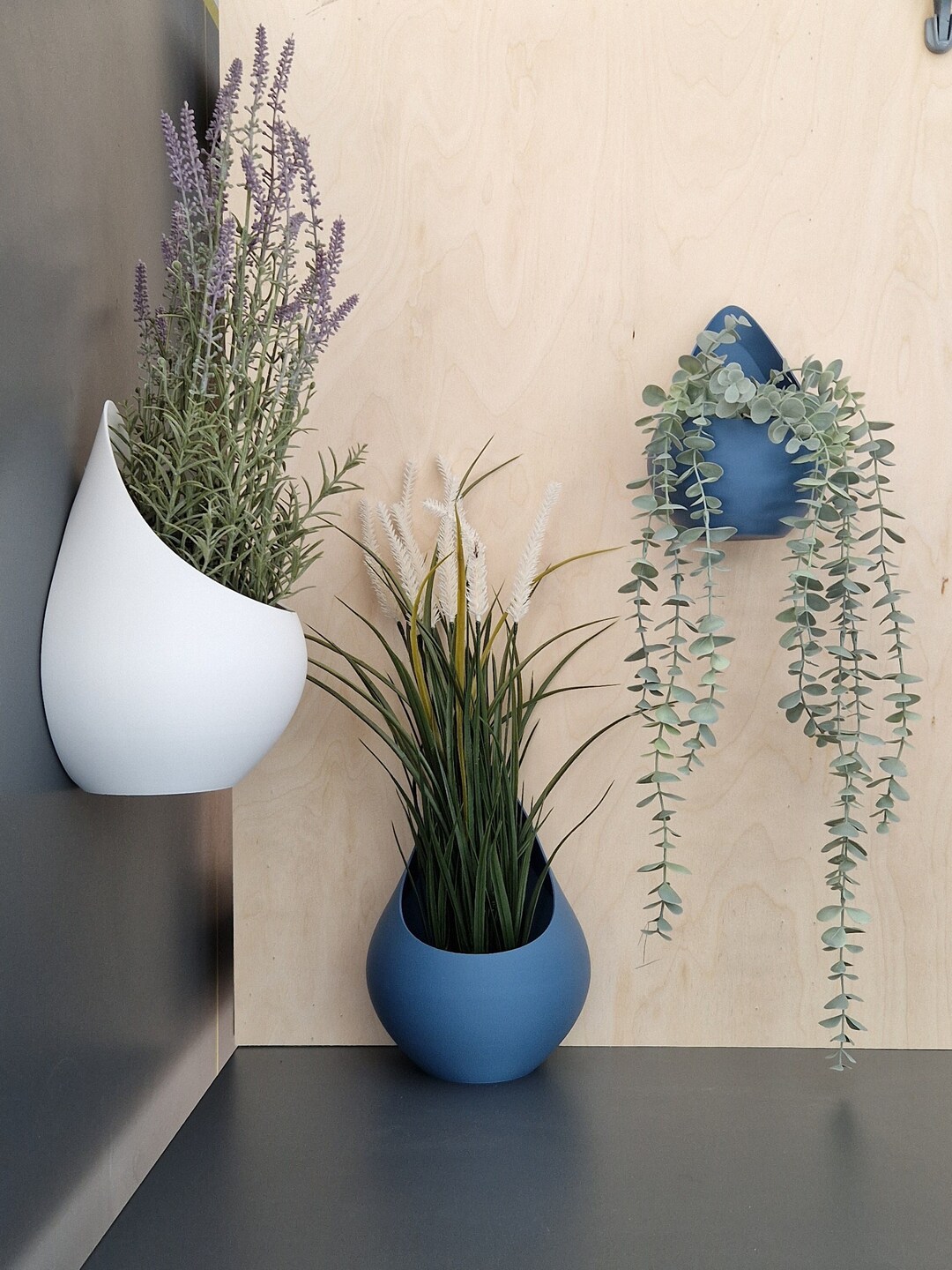 Wall Hang Planter, Indoor Modern Design Plant Hanger, Succulent Drop ...