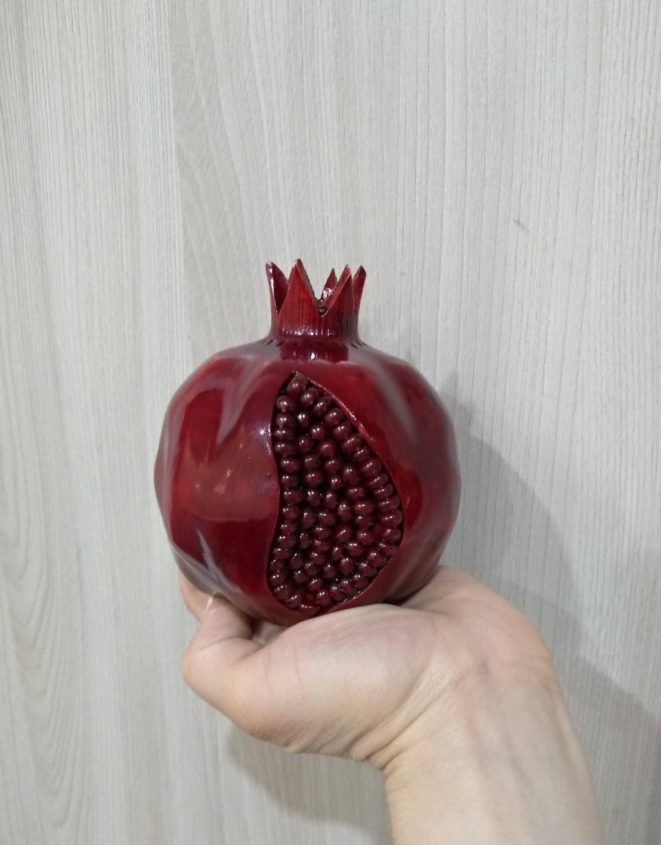 Big Sized Handcrafted Wooden Pomegranate Gift Made in Armenia ...