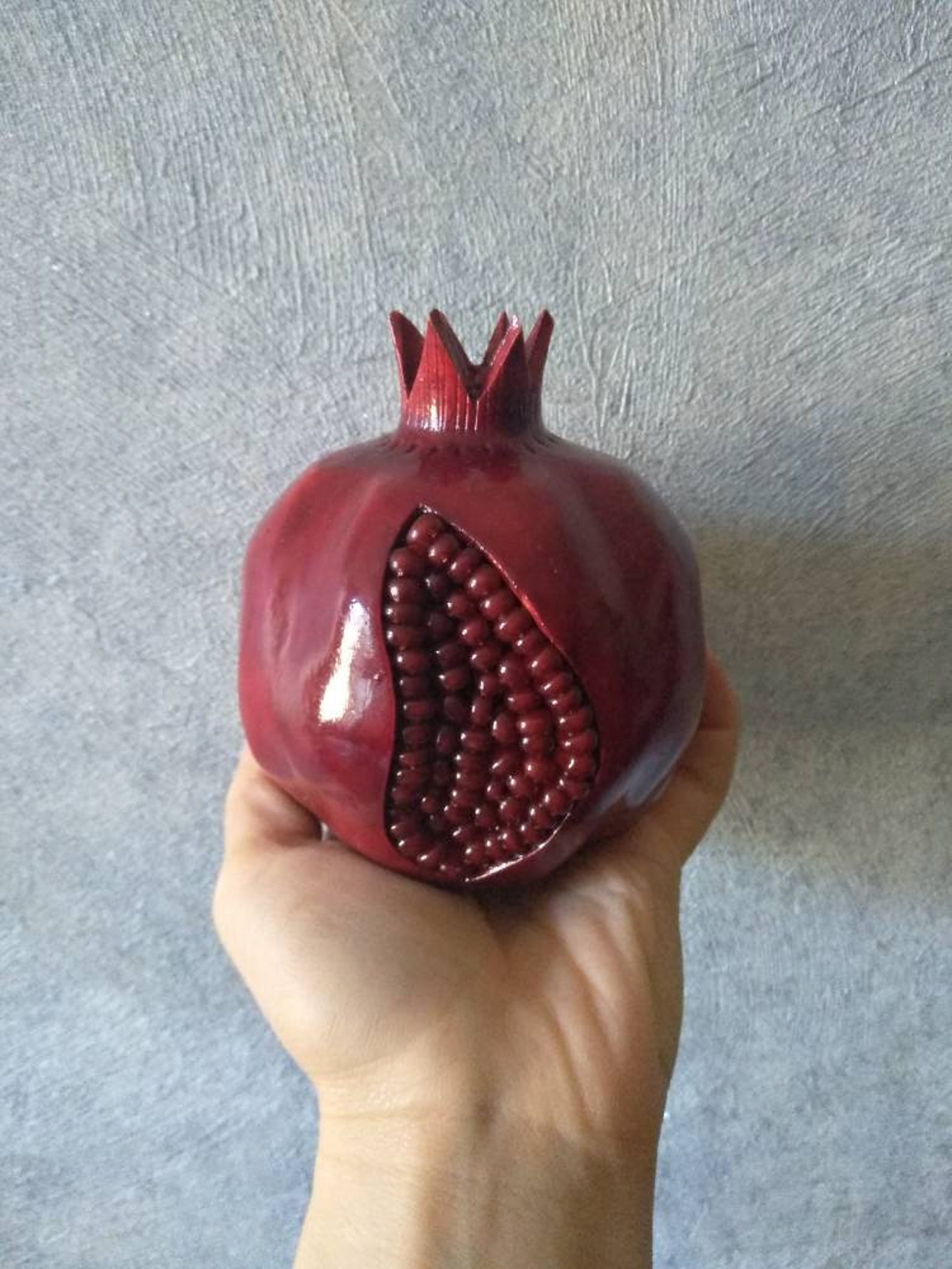Big Sized Handcrafted Wooden Pomegranate Gift Made in Armenia | Etsy