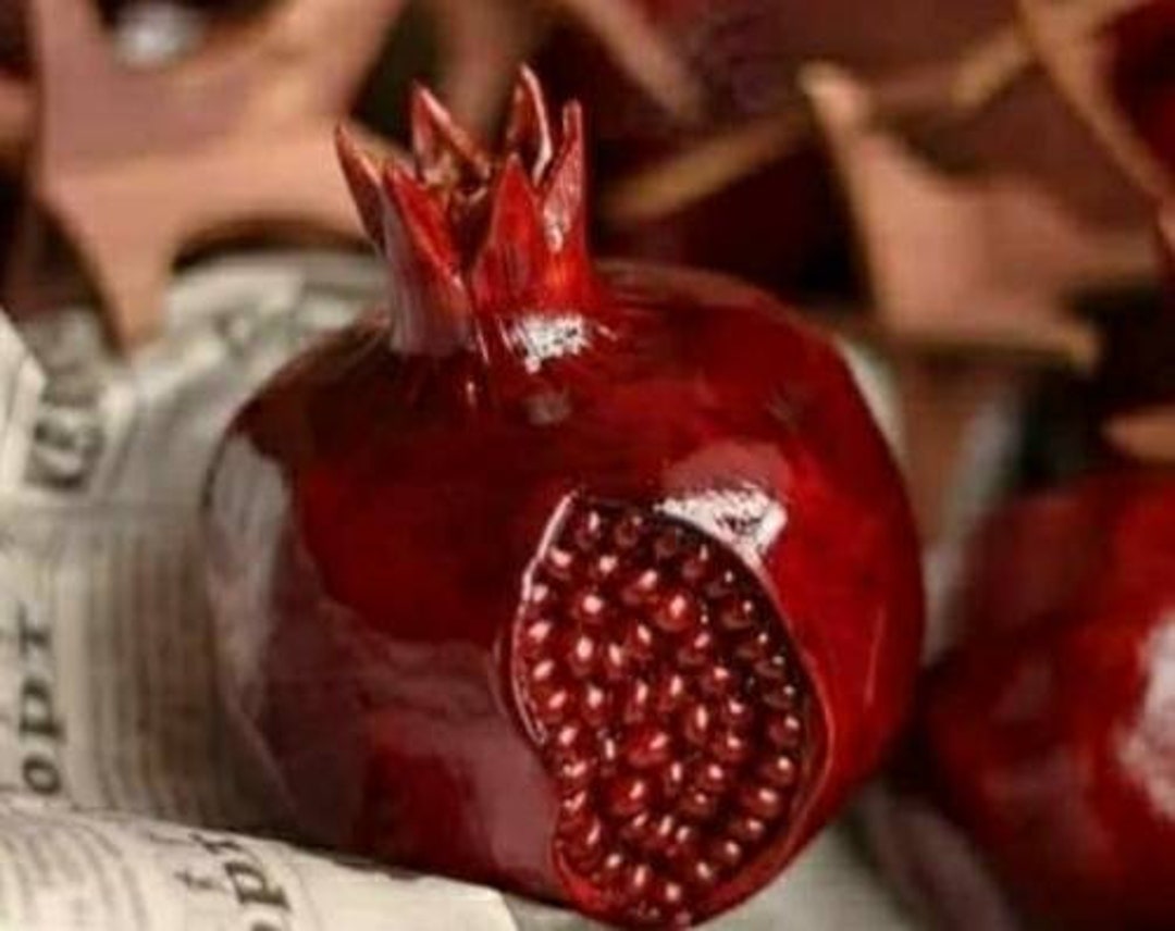 Handcrafted Armenian Wooden Pomegranate Ornament Gift - Etsy