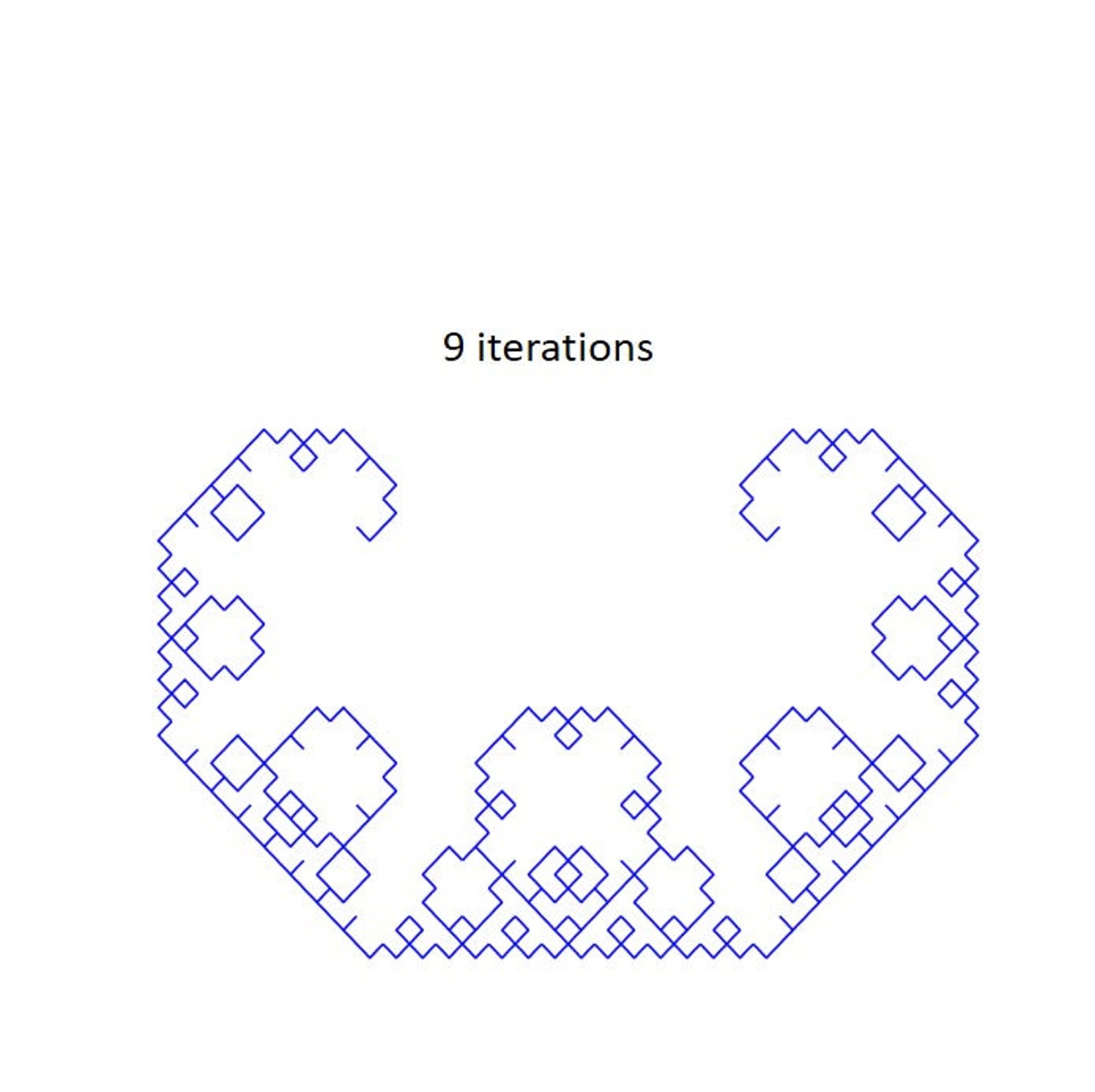 Levy C Curve Fractal Cross Stitch Pattern - Etsy